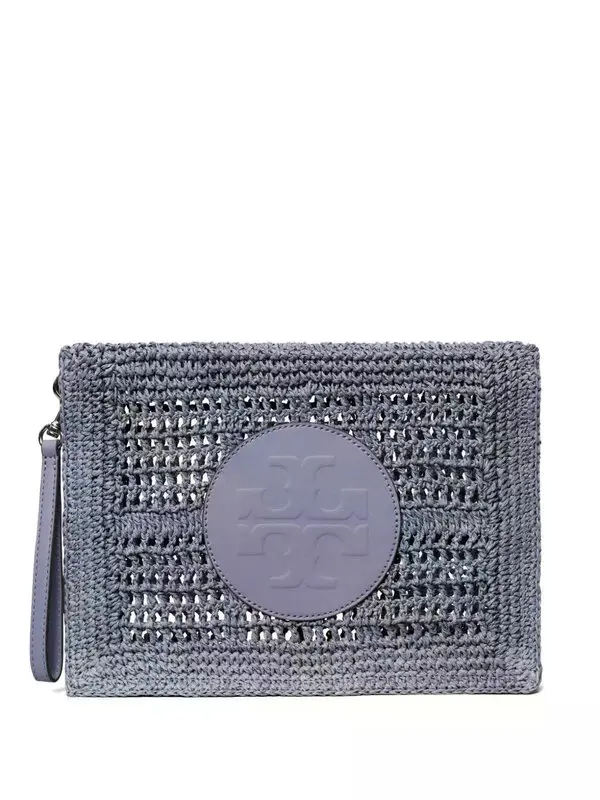 Tory Burch Ella Hand-crocheted Pouch - Grey