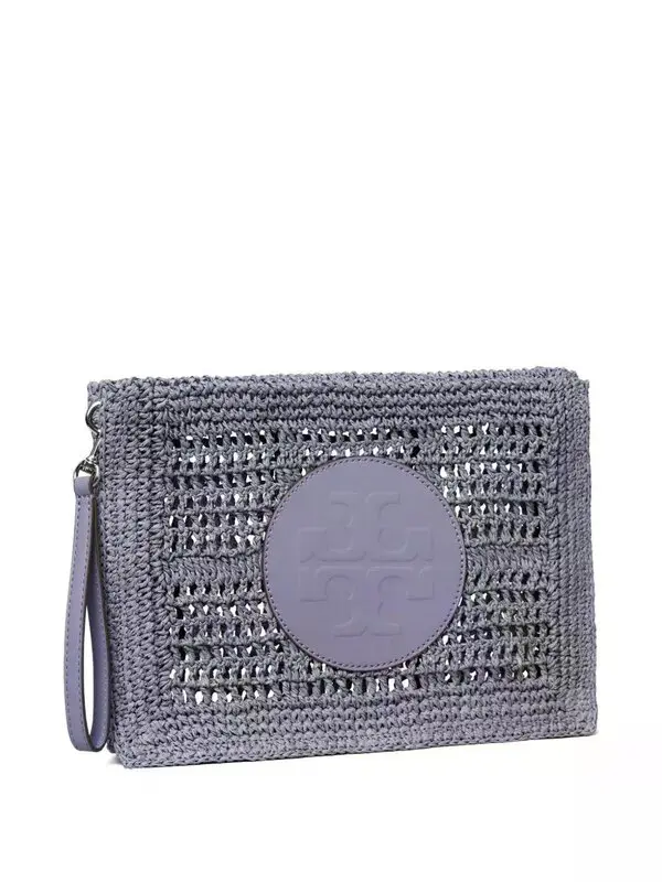 Tory Burch Ella Hand-crocheted Pouch - Grey