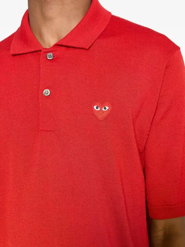 Comme Des Garçons Play Heart-logo T-shirt - Red