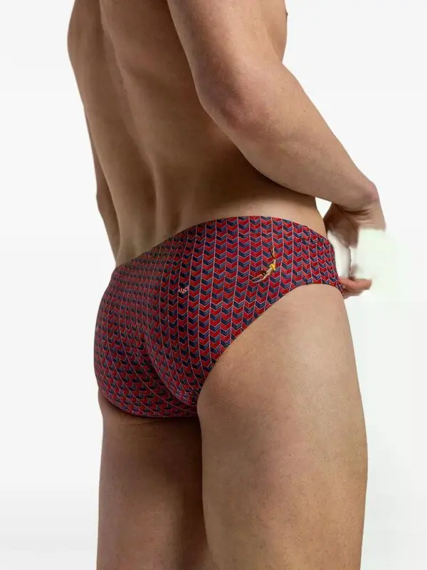 MOSSO SUN WEAR Geometric-print Swim Trunks