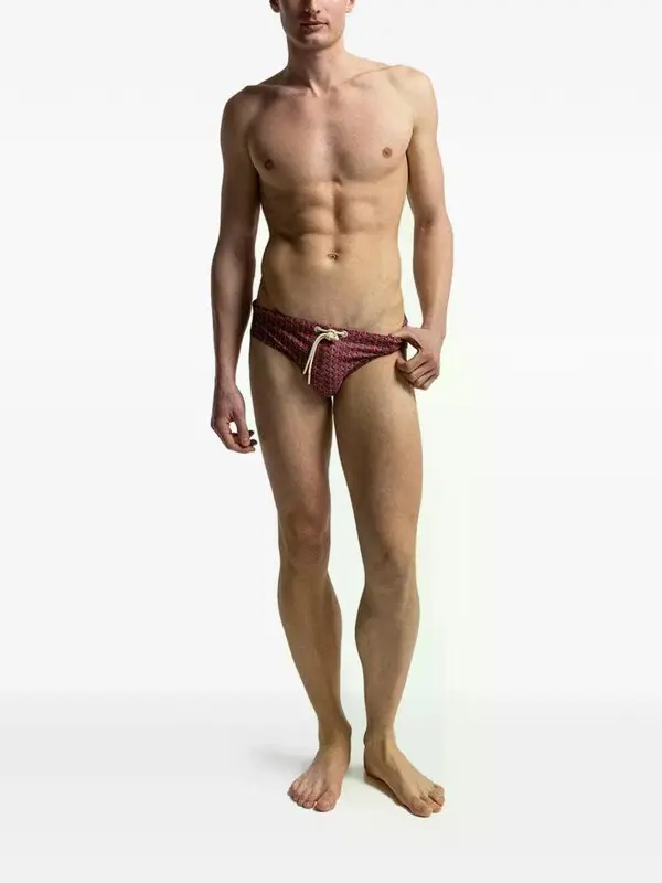 MOSSO SUN WEAR Geometric-print Swim Trunks