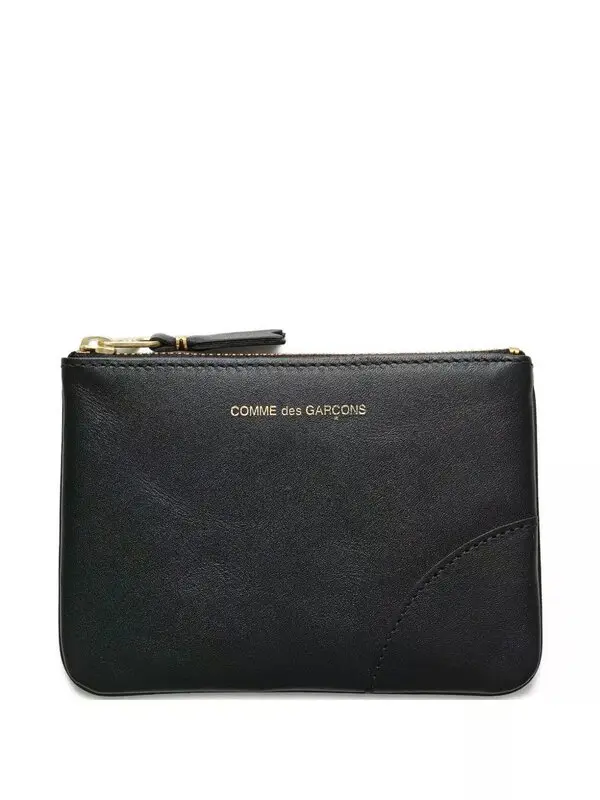 Comme Des Garçons Zip-up Leather Wallet - Black