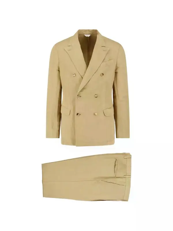 Boglioli Double-breasted Suit - Neutrals