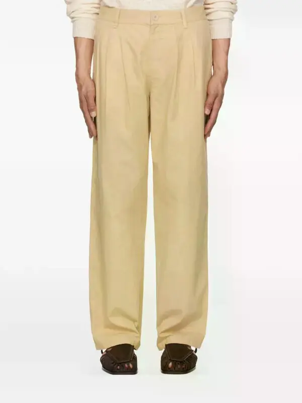 MARANT Pleated Trousers With Elasticated Waist - Neutrals