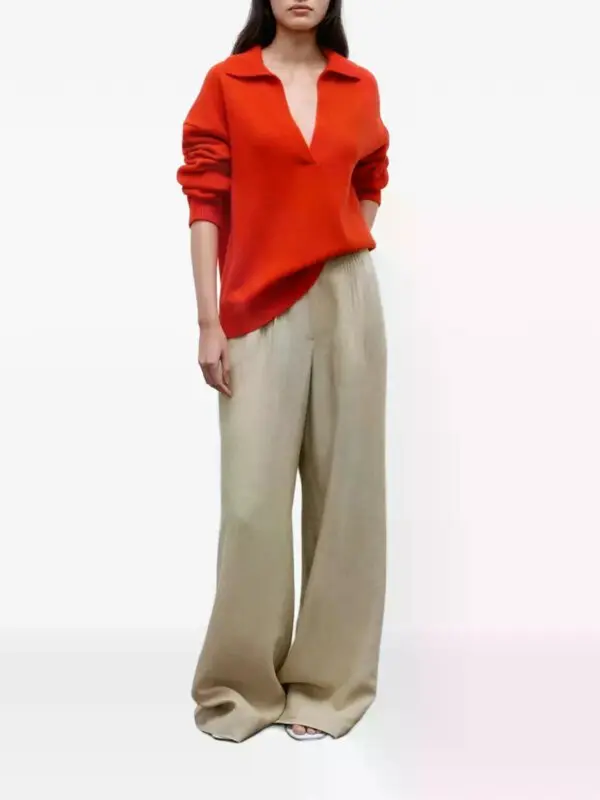 TWP Pleated Wide-leg Trousers - Neutrals