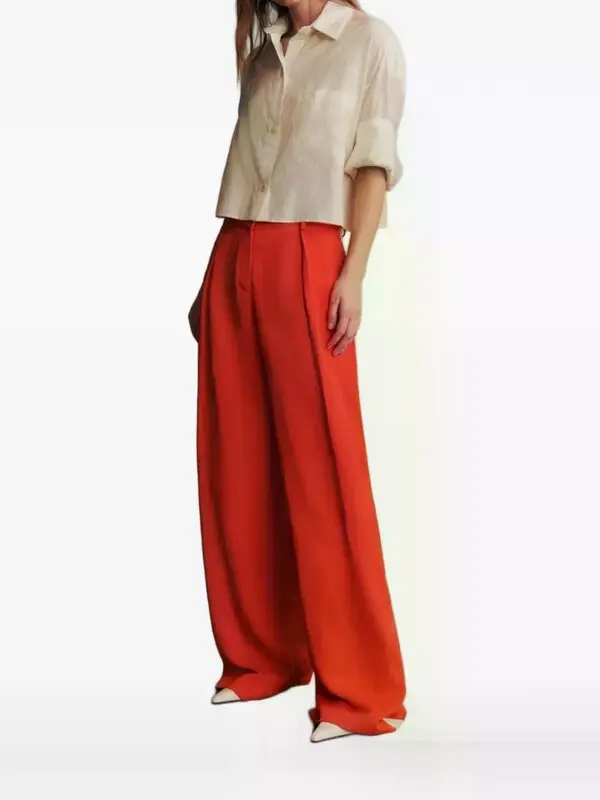 TWP Striped Cropped Shirt