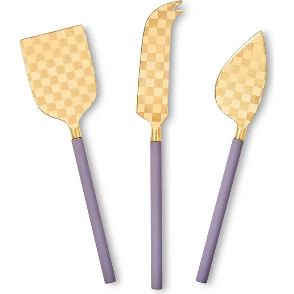 MACKENZIE-CHILDS 3-piece Cheese Knife Set - Violet
