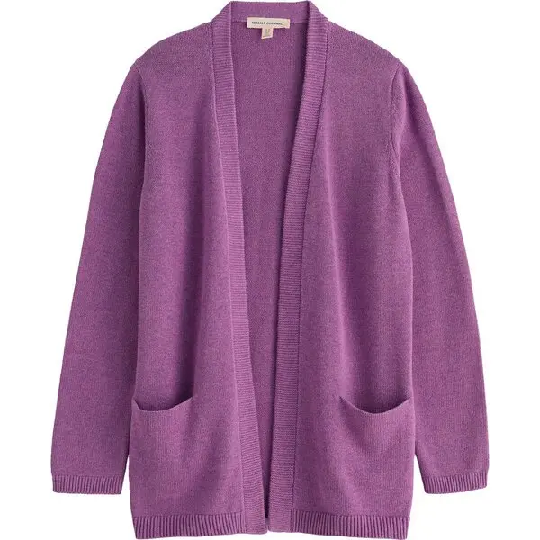 SEASALT CORNWALL Riverboat Organic Cotton Cardigan - Orchid