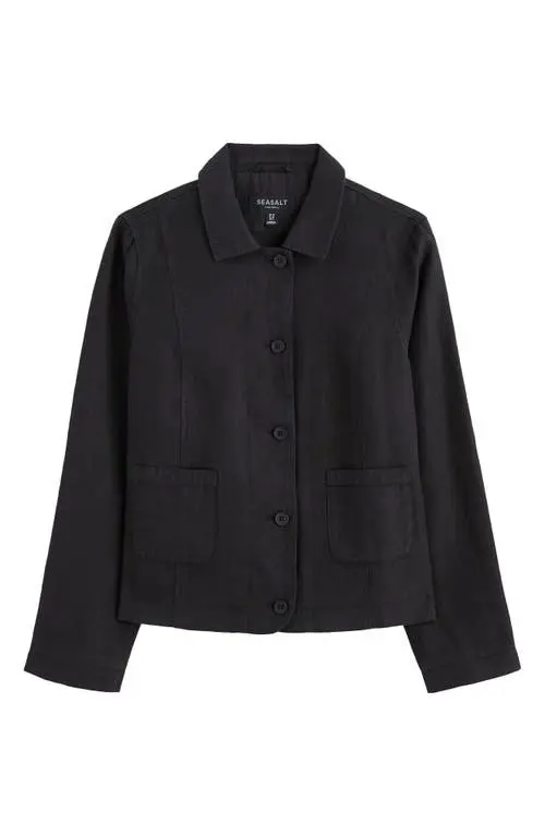 SEASALT CORNWALL Arame Linen Jacket - Inkwell