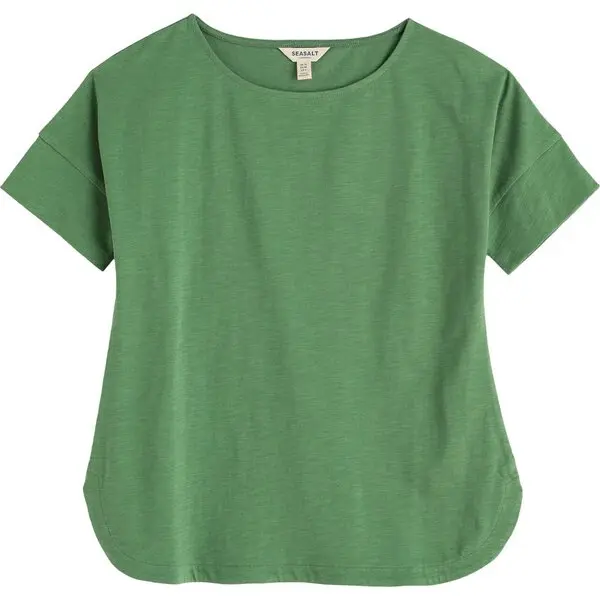 SEASALT CORNWALL Bryher View Organic Cotton T-shirt - Dried Basil