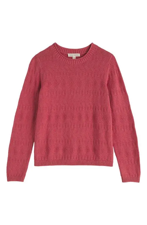 SEASALT CORNWALL Kinter Organic Cotton Crewneck Sweater - Knit Melange Echinacea