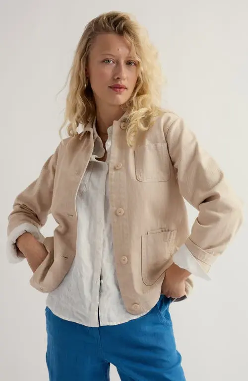 SEASALT CORNWALL Reading Rocks Denim Jacket - Limestone