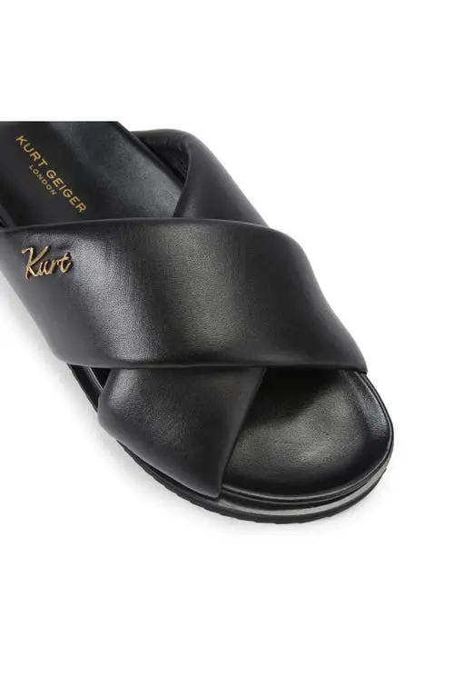 Kurt Geiger Baron Cross Strap Slide Sandal - Black