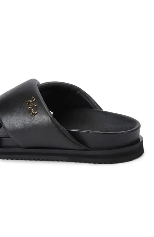 Kurt Geiger Baron Cross Strap Slide Sandal - Black