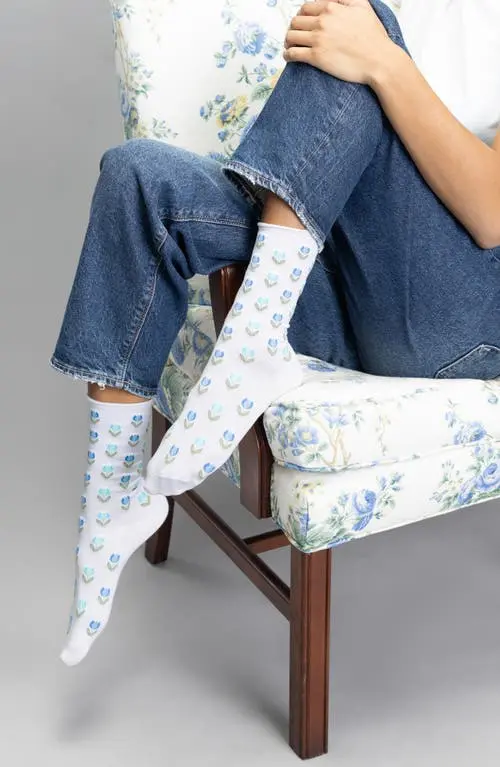 K BELL SOCKS Tulips Crew Socks