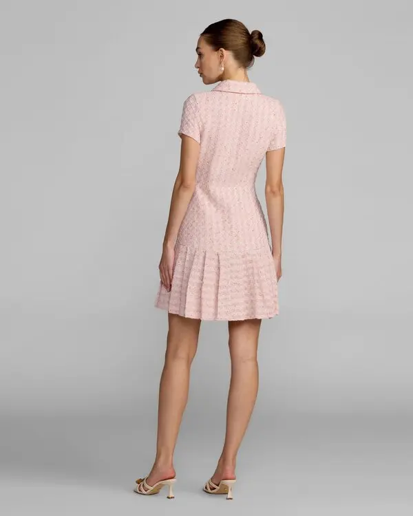 Mac Duggal Boucle Button Front Mini Dress