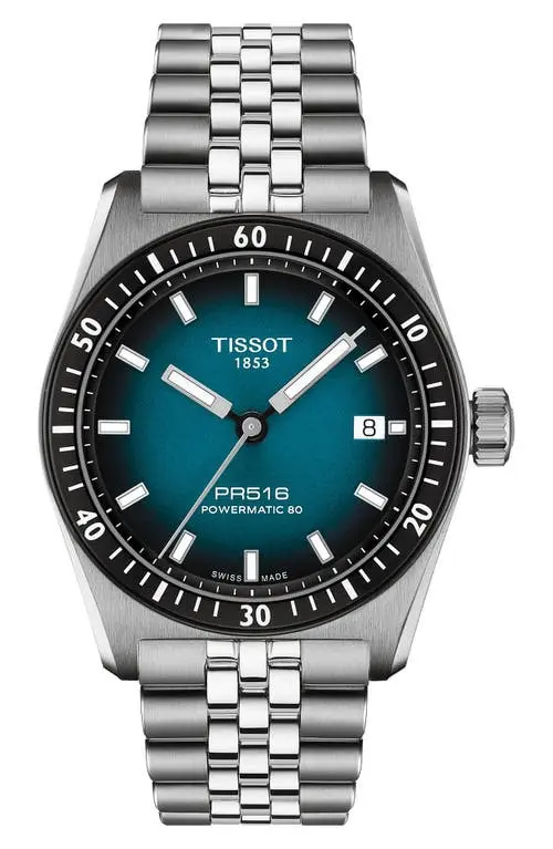 TISSOT Pr 516 Automatic Bracelet Watch - Blue Gradient