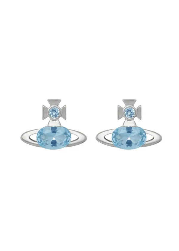 VIVIENNE WESTWOOD Crystal-embellished Orb Stud Earrings - Silver