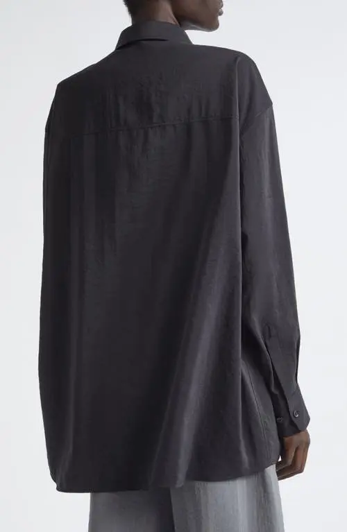 LEMAIRE Silk Blend Tie Button-up Shirt