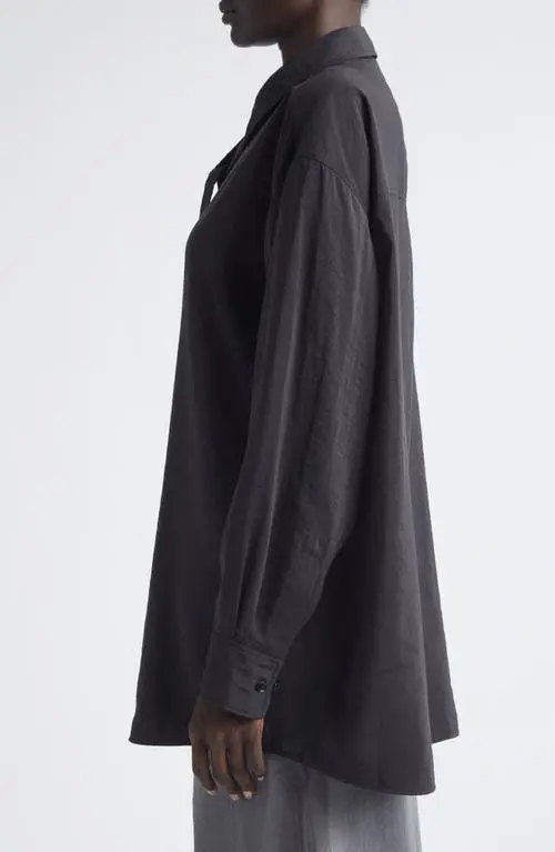 LEMAIRE Silk Blend Tie Button-up Shirt