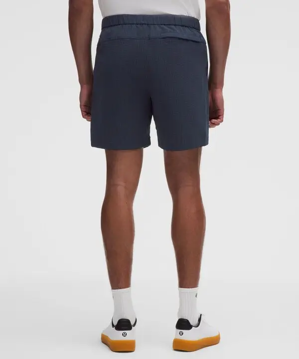 Lululemon Abc Textured Wovenair Pull-on Short 7 - True Navy