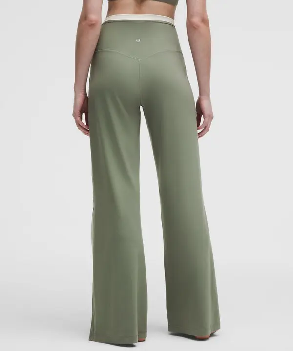 Lululemon Align™ Super-high-rise Side-slit Pant - Willow Leaf/light Ivory