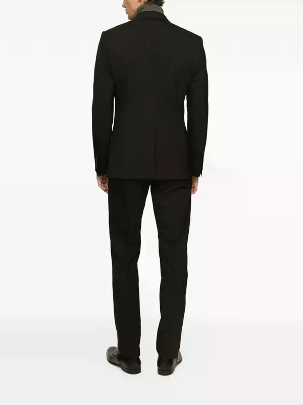 Dolce & Gabbana Double-breasted Stretch Wool Martini-fit Suit - Black