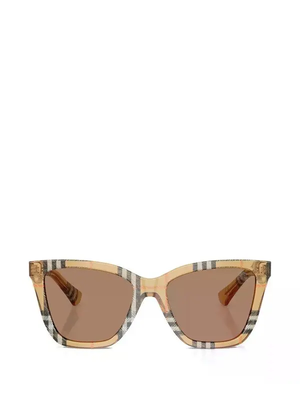 Burberry Check-pattern Sunglasses - Neutrals