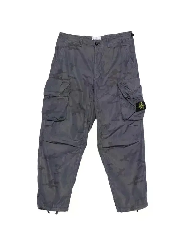 Stone Island Camouflage-print Ripstop Cargo Pants - Blue