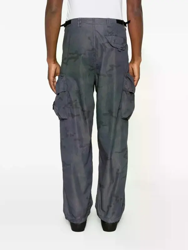 Stone Island Camouflage-print Ripstop Cargo Pants - Blue