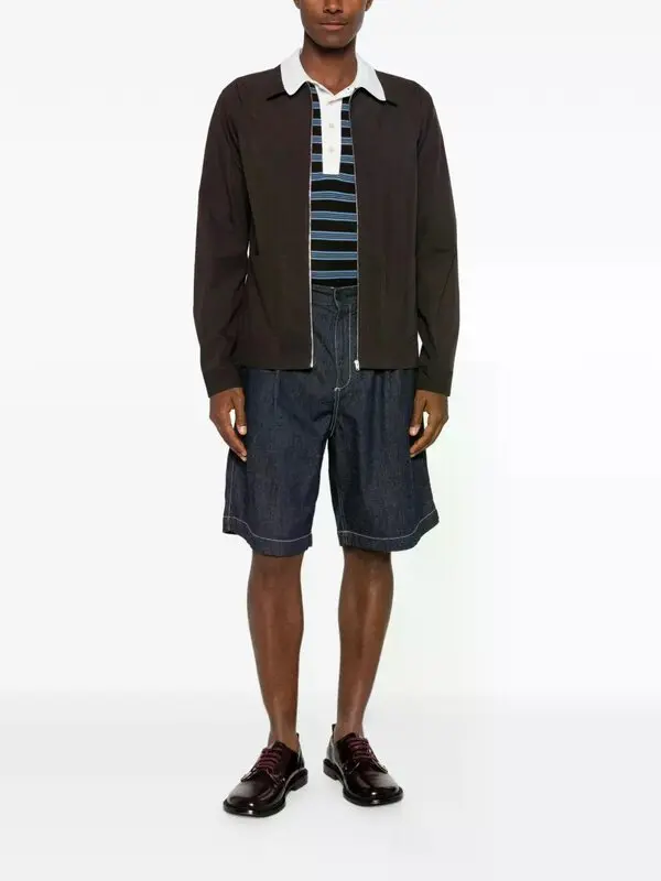 SAMSOE SAMSOE Samandla Pleated Contrast-stitch Shorts