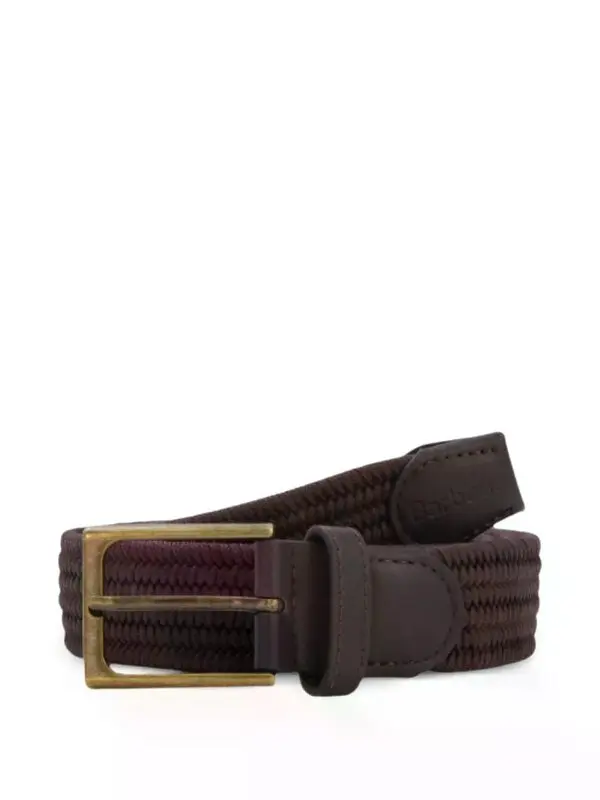 Barbour Woven Panelled Belt - Brown