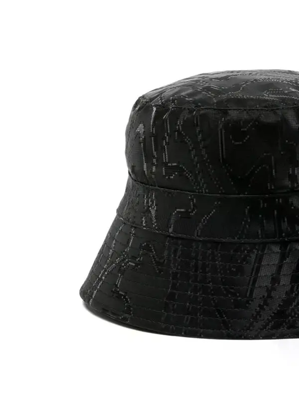 Rains Patterned Bucket Hat - Black
