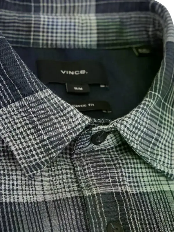 Vince Checked Long-sleeve Shirt