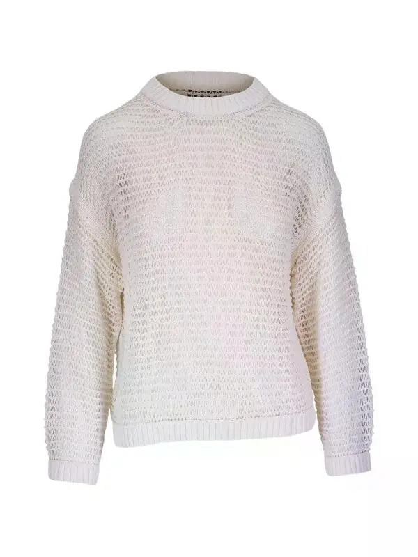 TWP Round-neck Long-sleeve Sweater - White