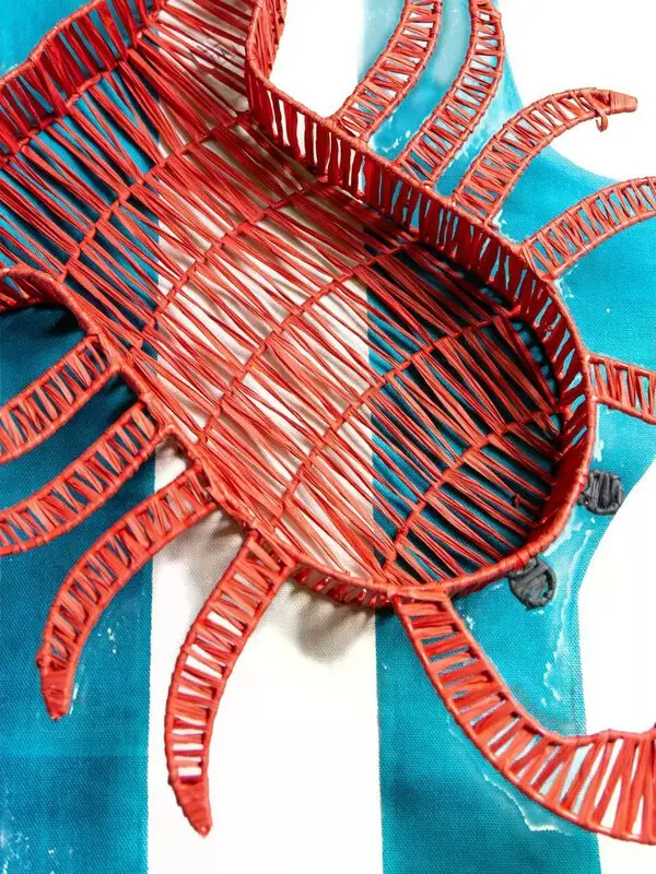 LES-OTTOMANS Lobster Raffia Basket