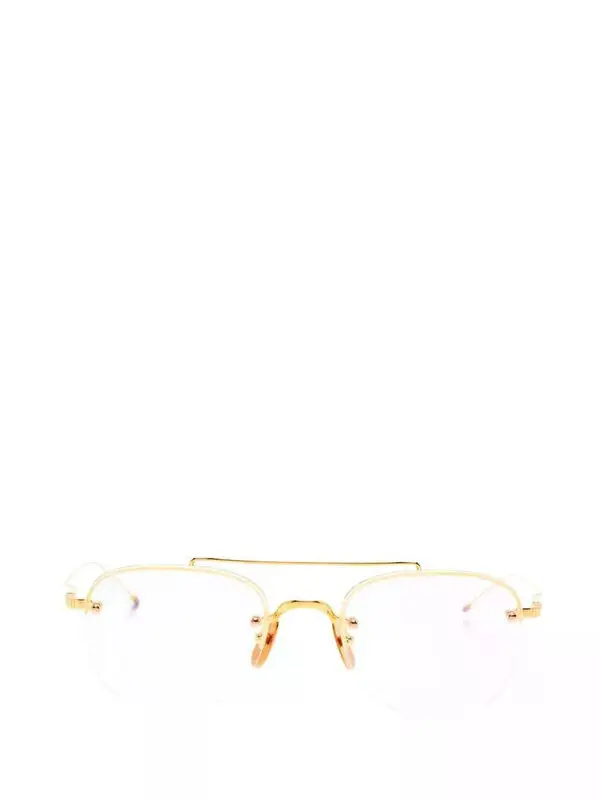 Thom Browne Browline-frame Eyeglasses - Gold