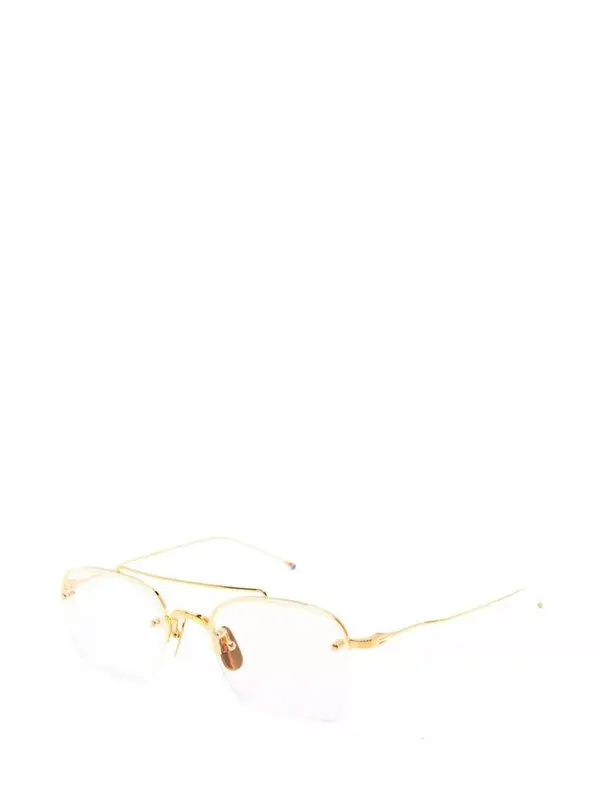 Thom Browne Browline-frame Eyeglasses - Gold
