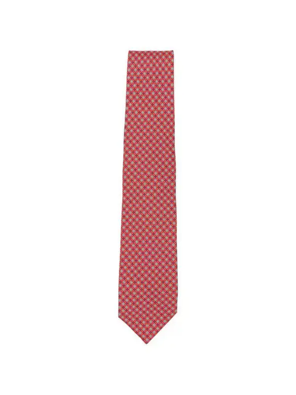 BARBA NAPOLI Floral-pattern Neck Tie - Red