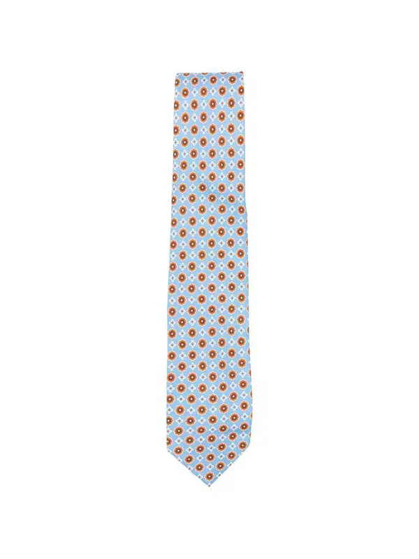 BARBA NAPOLI Floral-print Neck Tie - Blue