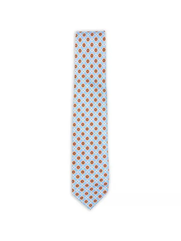 BARBA NAPOLI Floral-print Neck Tie - Blue