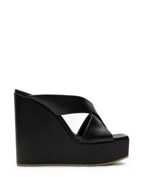 Vicini Crossover-strap Wedge Mules