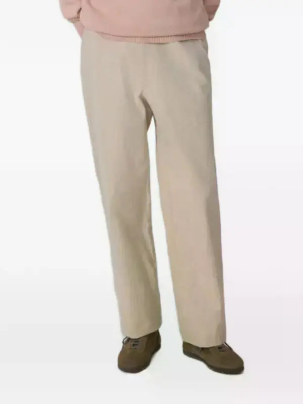 STOFFA Belted Brushed-texture Trousers