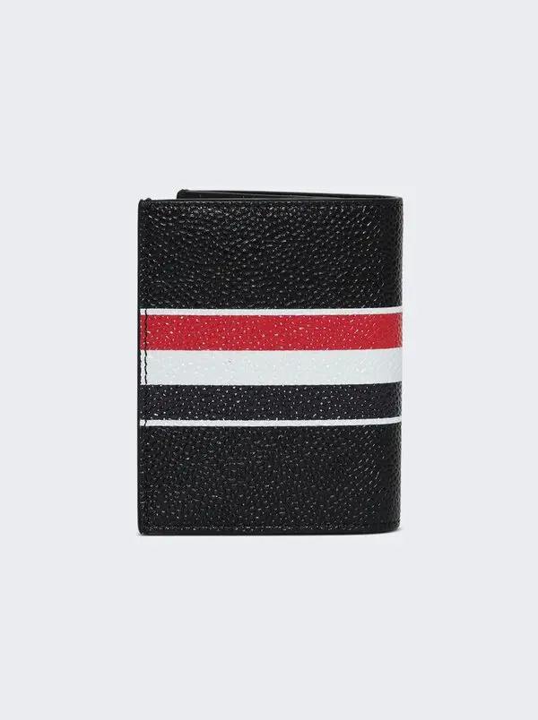 Thom Browne Double Card Holder With Rwb Stripe