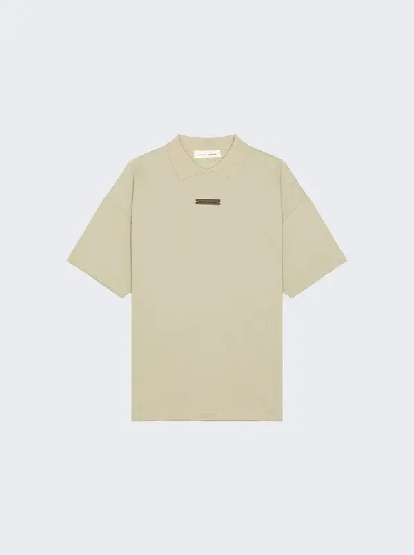 Fear Of God 90s Fit Pique Short Sleeve Polo Abbey Stone - Grey