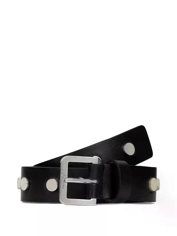 Karl Lagerfeld Studded Leather Belt - Black