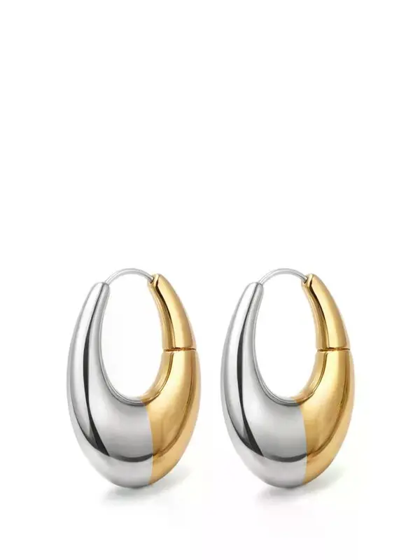 YOJ X Charlotte Eclipse Two-tone Hoop Earrings - Silver