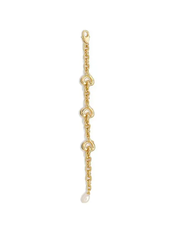 YOJ Agape Heart Pearl Chain Bracelet