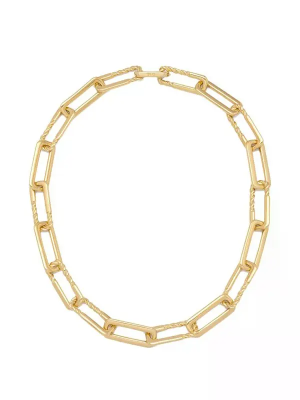 YOJ Rope Rectangle Chain Necklace - Gold