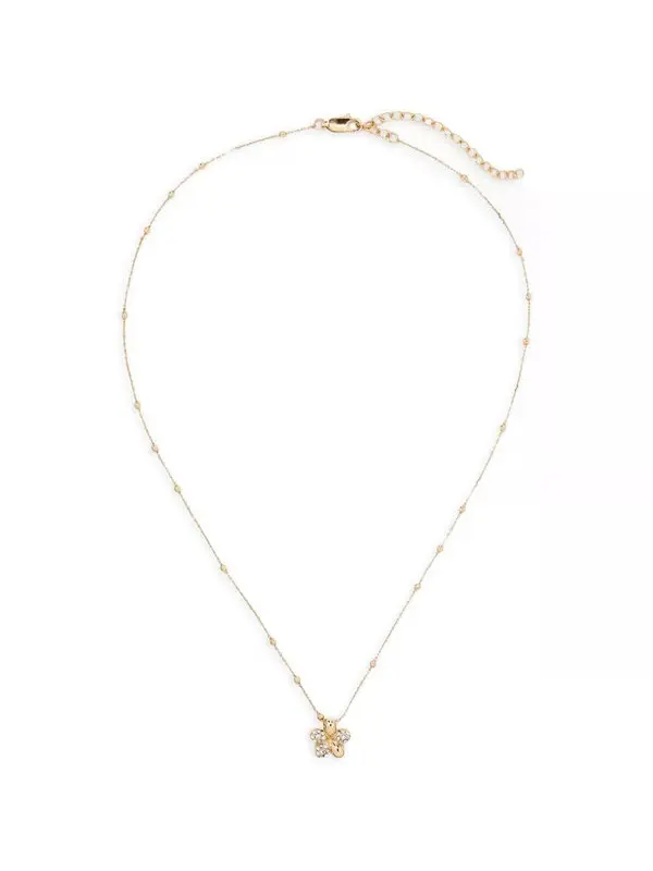 YOJ Crystal Flower Pendant Necklace
